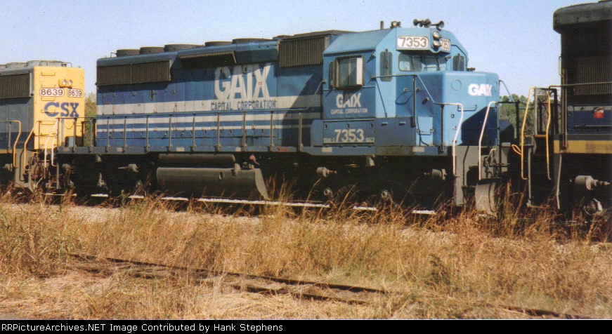 GATX 7353 in consist on CSX at LaGrange, GA 1994